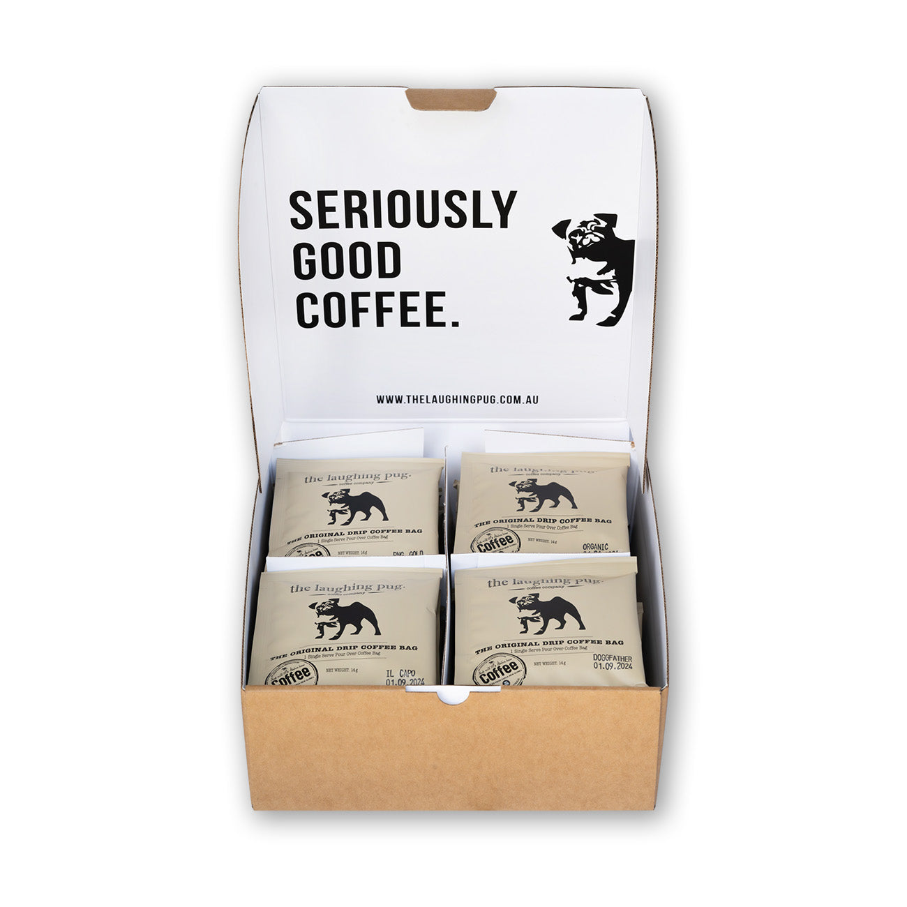 Introduction Box: Drip Coffee Bags – The Laughing Pug Coffee Co